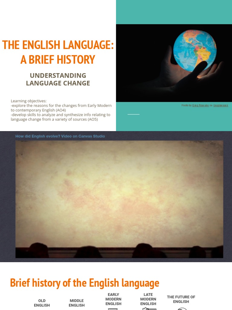 Language Change Lesson 1 - Brief History English - Rev2023-24 | PDF ...