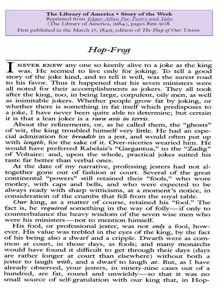 Poe Hop-Frog | PDF