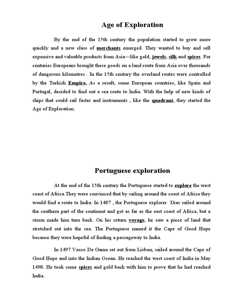 Age of Exploration | PDF