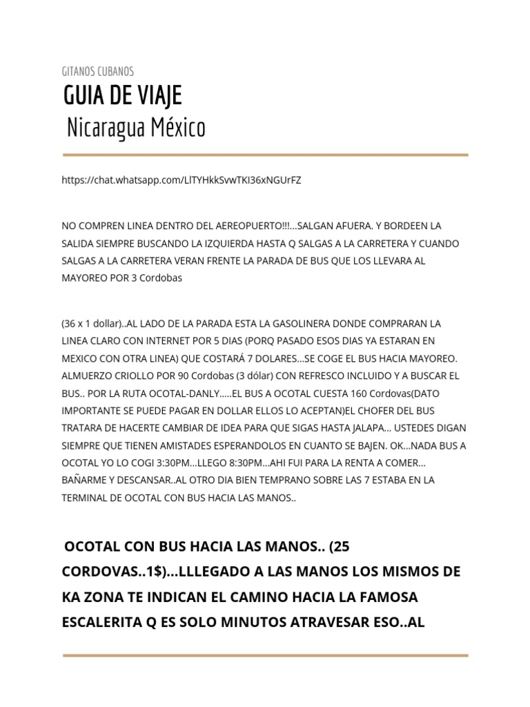 Guía de Viaje Mexico | PDF