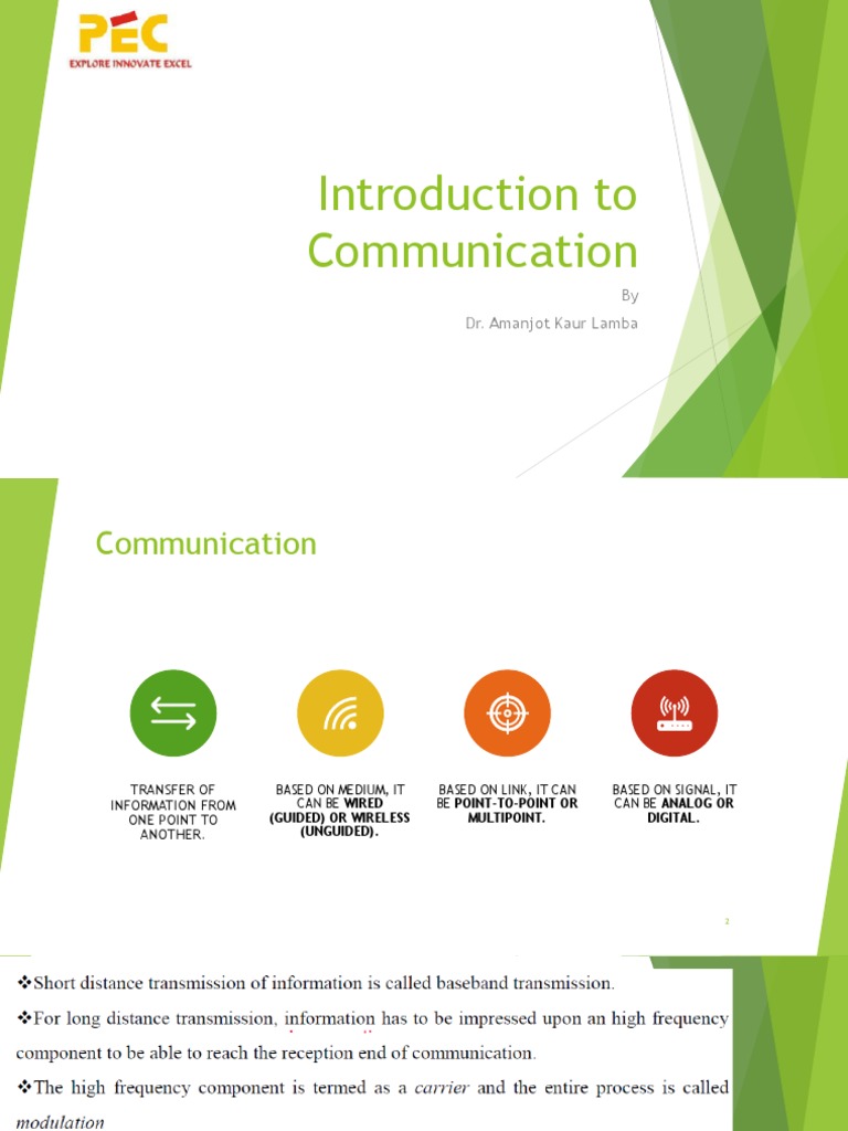 Introduction To Communication | PDF | Technology & Engineering