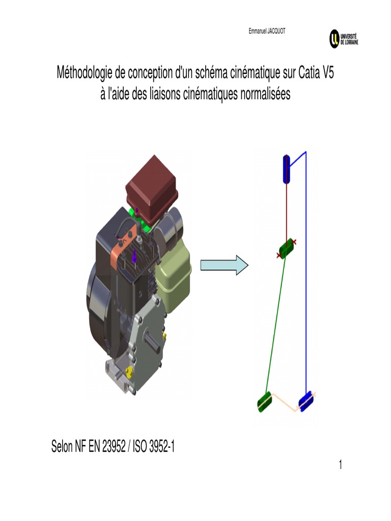 01 - Méthodologie de Conception D'un Schéma Cinématique Sur Catia | PDF