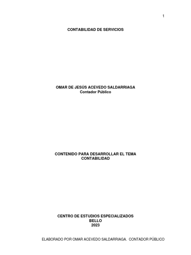 Contenido de Contabilidad | PDF | Contabilidad | Dinero