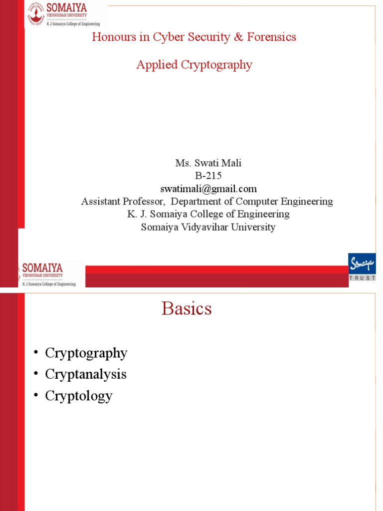 Lecture 1 Applied Cryptography Pdf