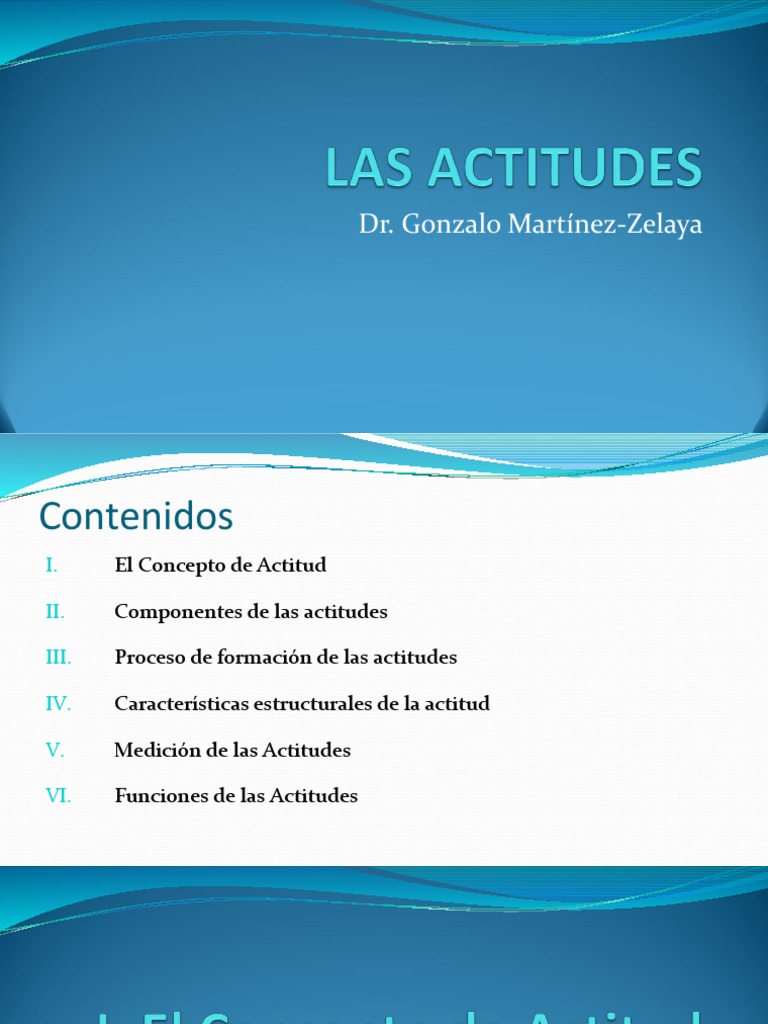 00 Las Actitudes | PDF | Actitud (psicología) | Comportamiento
