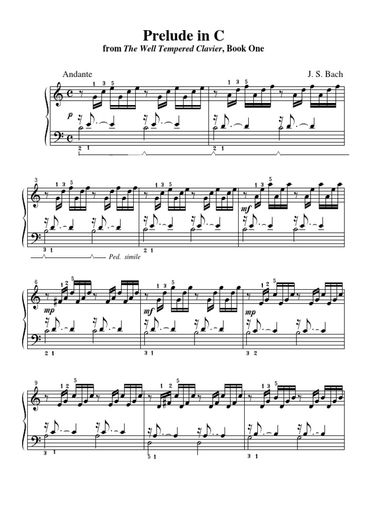 Prelude Bach Piano | PDF