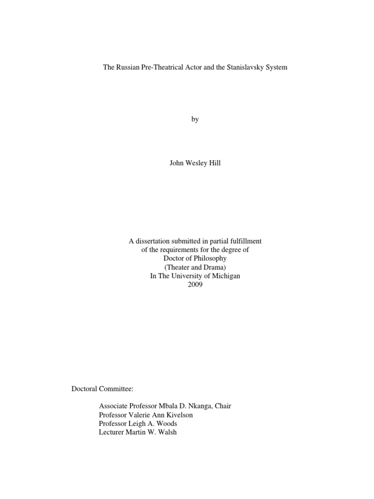 The Russian Pre-Theatrical Actor and The Stanislavsky System | PDF ... The Russian Pre-Theatrical Actor and The Stanislavsky System | PDF ...