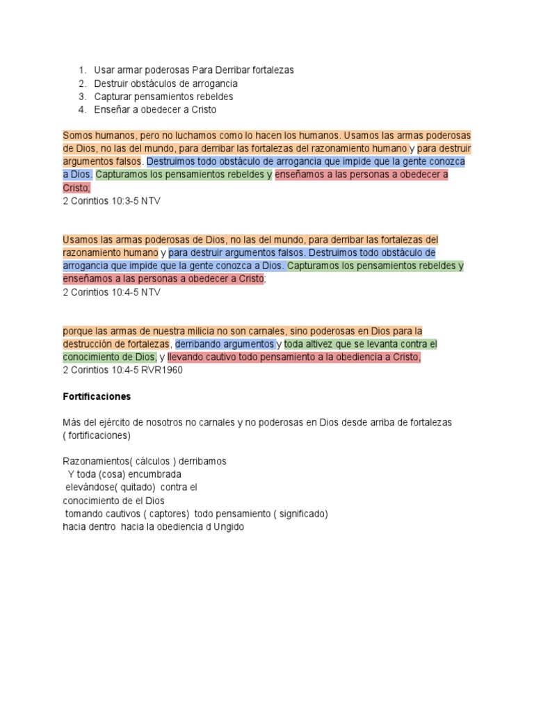 Derribando Fortalezas | PDF