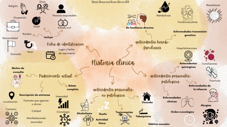 Mapa Mental Historia Clinica | PDF | Ciencias de la Salud | Especialidades Medicas
