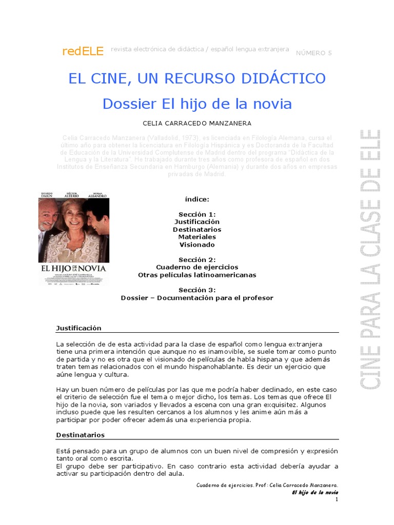 Cine y Didáctica: El Hijo de la Novia | PDF