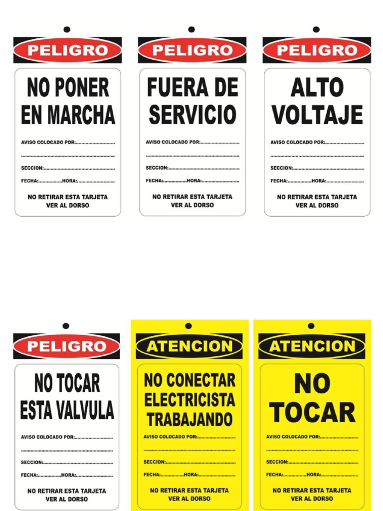 Tarjetas De Bloqueo Pdf