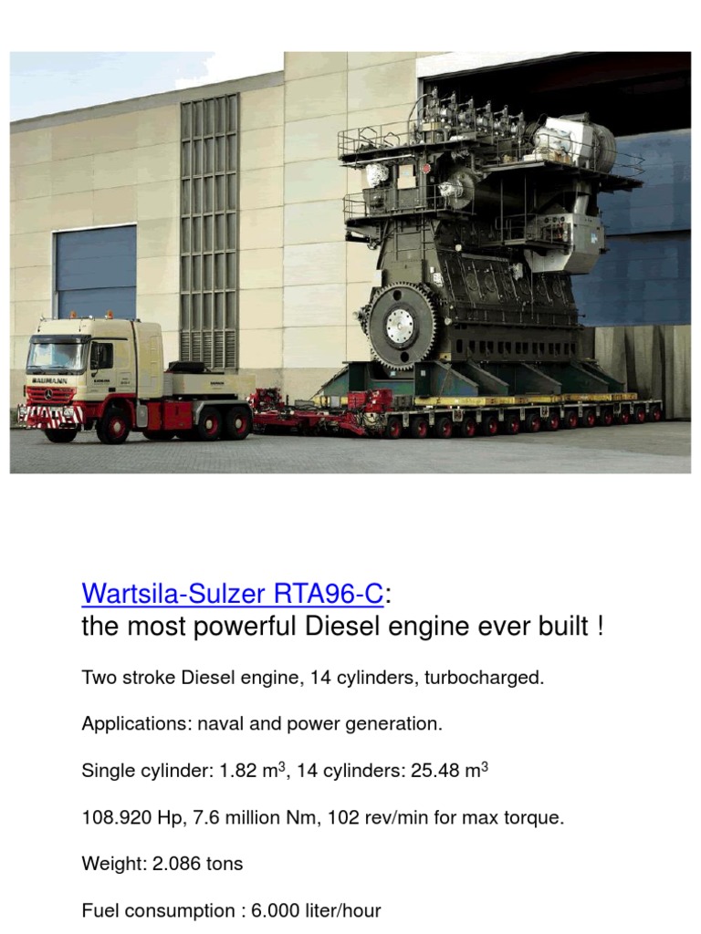 Wartsila-Sulzer RTA96-C Overview | PDF