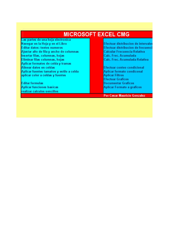 Excel CMG 1 2023 | PDF | Microsoft Excel