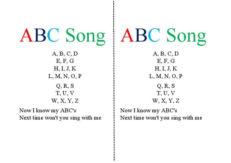 ABC Song | PDF | Poetry