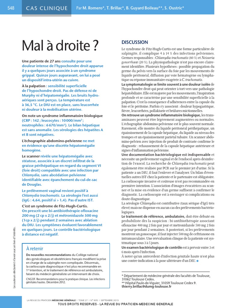 Fitz-Hugh-Curtis Syndrome | PDF | Immunologie | Sciences de la santé