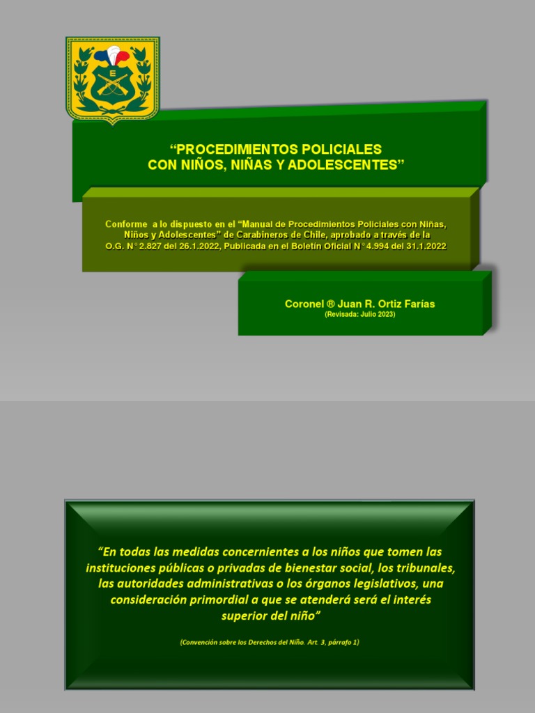 27.1. Procedimientos Policiales Con Nna (2022) | PDF | Fiscal | Discriminación