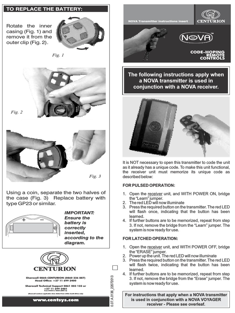 Nova Transmitter Setup Guide | PDF | Memory | Telecommunications