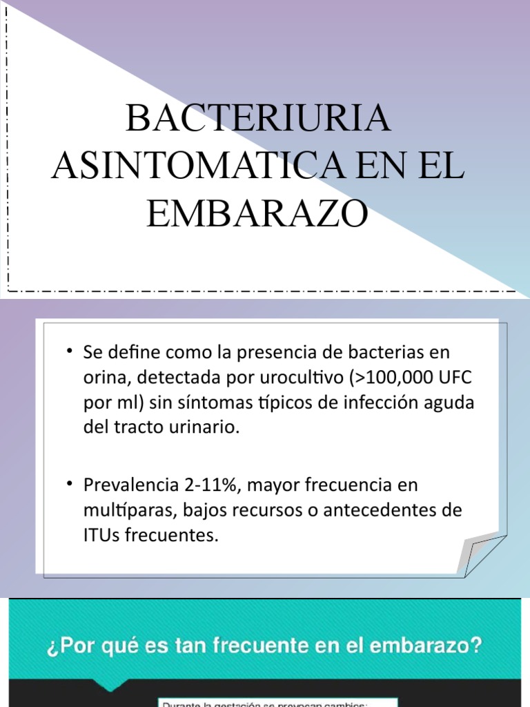 Bacteriuria Asintomatica en El Embarazo | PDF