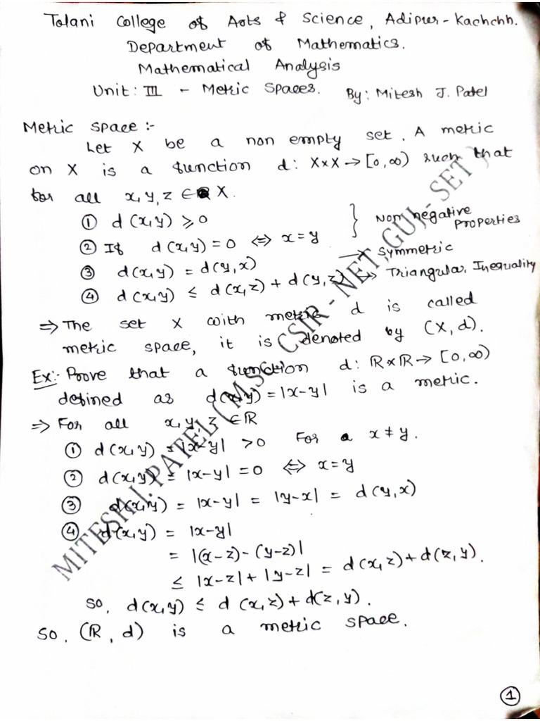 Matric Space Unit 3 Pdf 7505