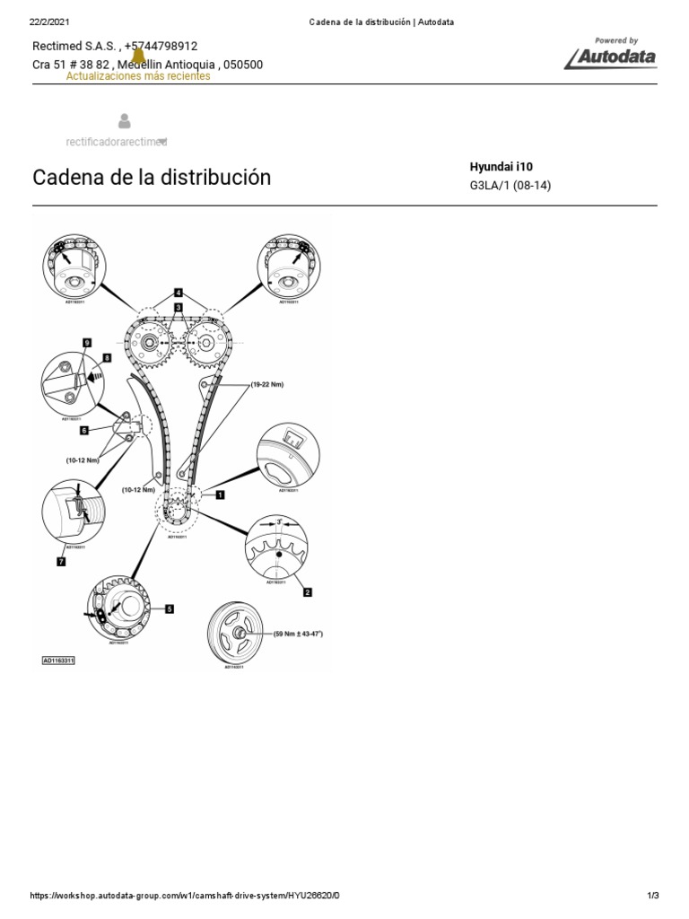 Cadena de La Distribución I25 G3LA | PDF | Tecnología del motor | Máquinas