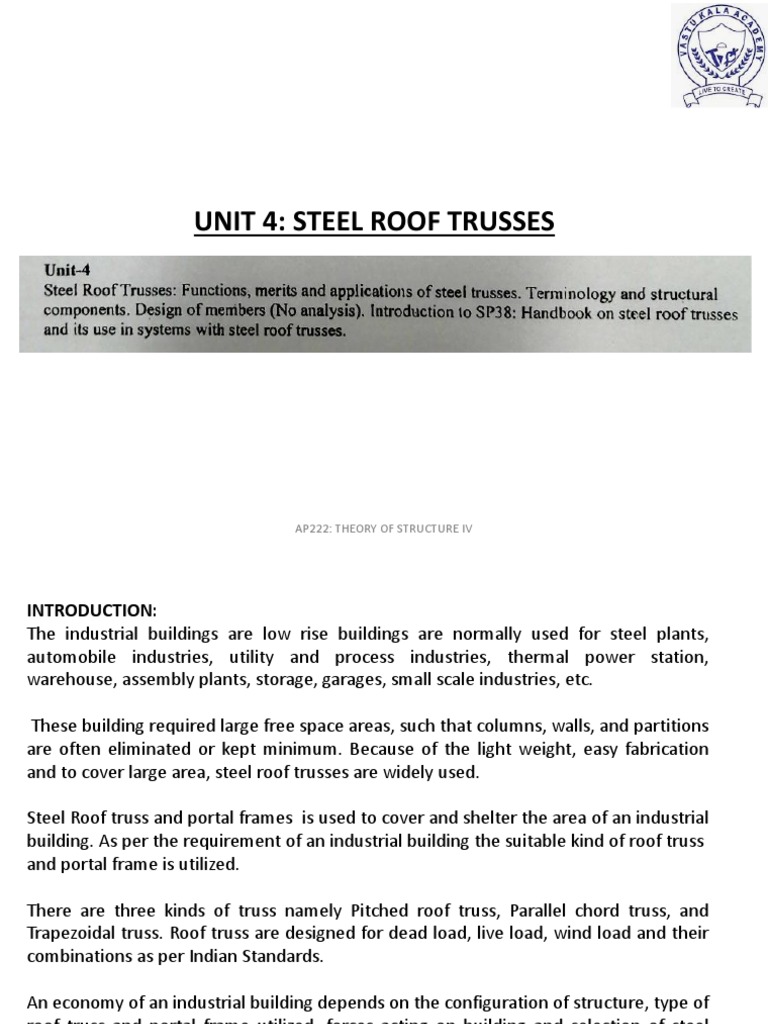Assignment Lecture 9 Steel Roof Truss | PDF