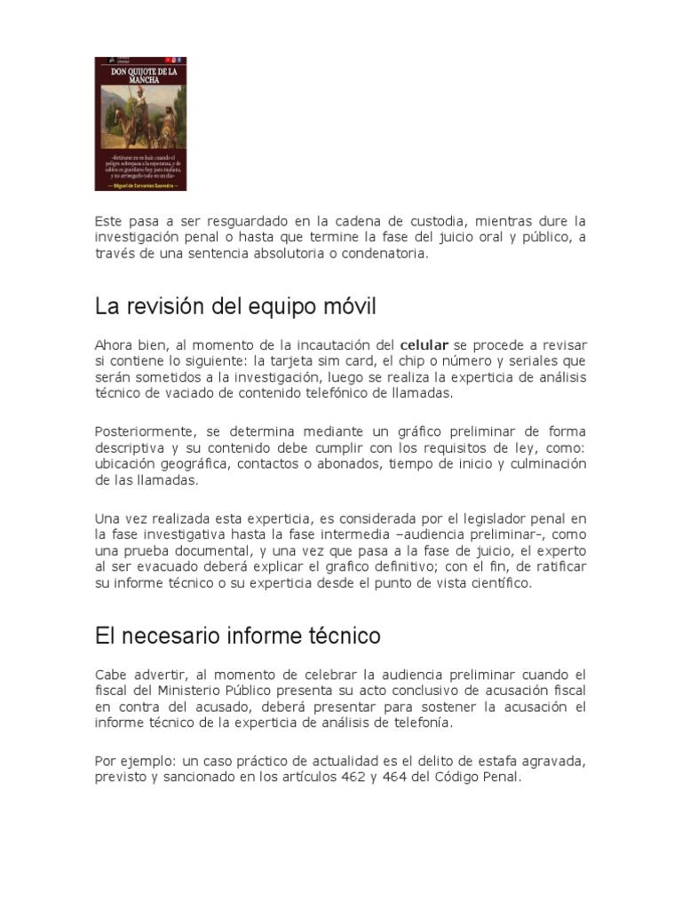 Este Pasa A Ser Resguardado en La Cadena de Custodia | PDF | Fiscal ...