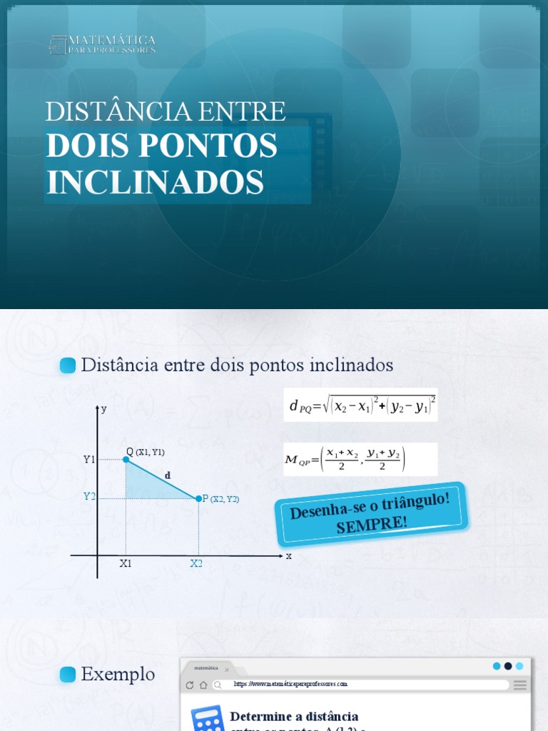 02 - Slides - Distância Entre Dois Pontos Inclinados | PDF | Linha ...