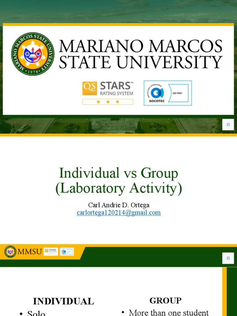 INDIVIDUAL Vs GROUP | PDF | Laboratories | Communication