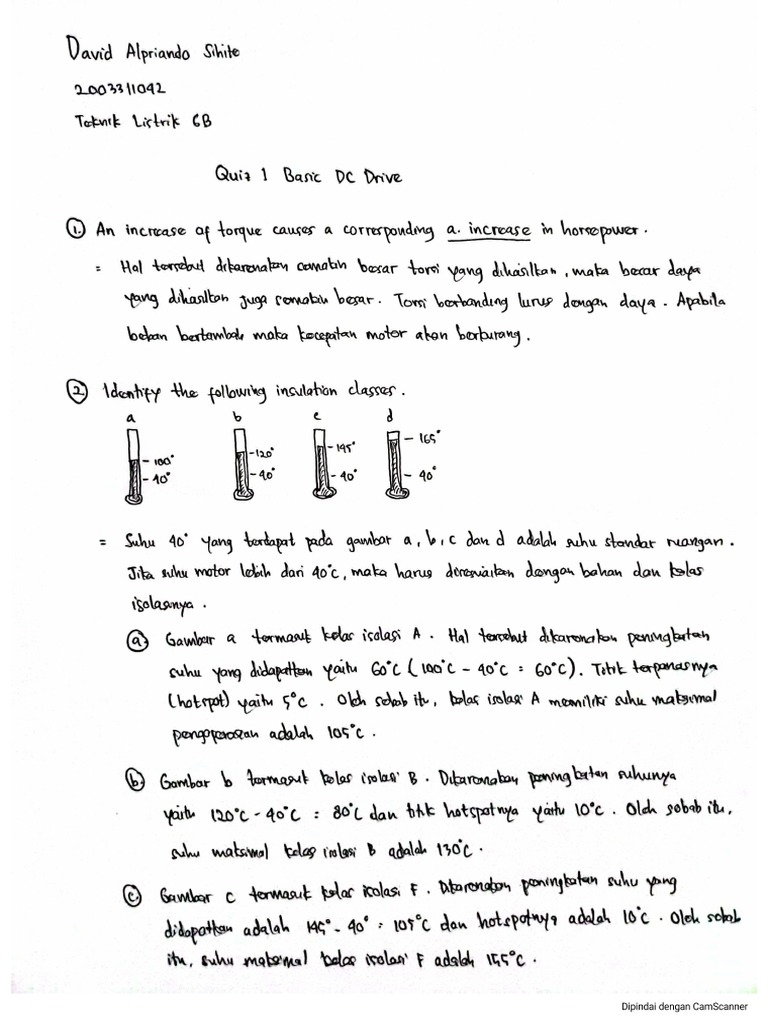 TL6B - Quiz 1 Basic DC Drive | PDF