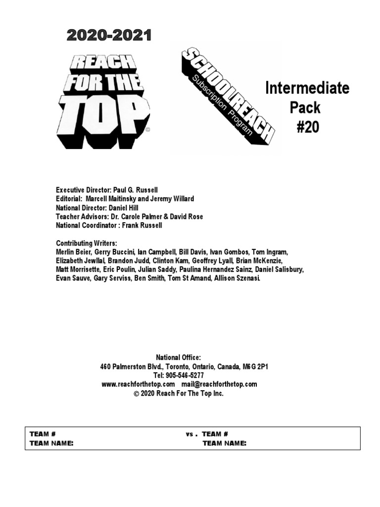 Intermediate: PP Pack #20 | PDF