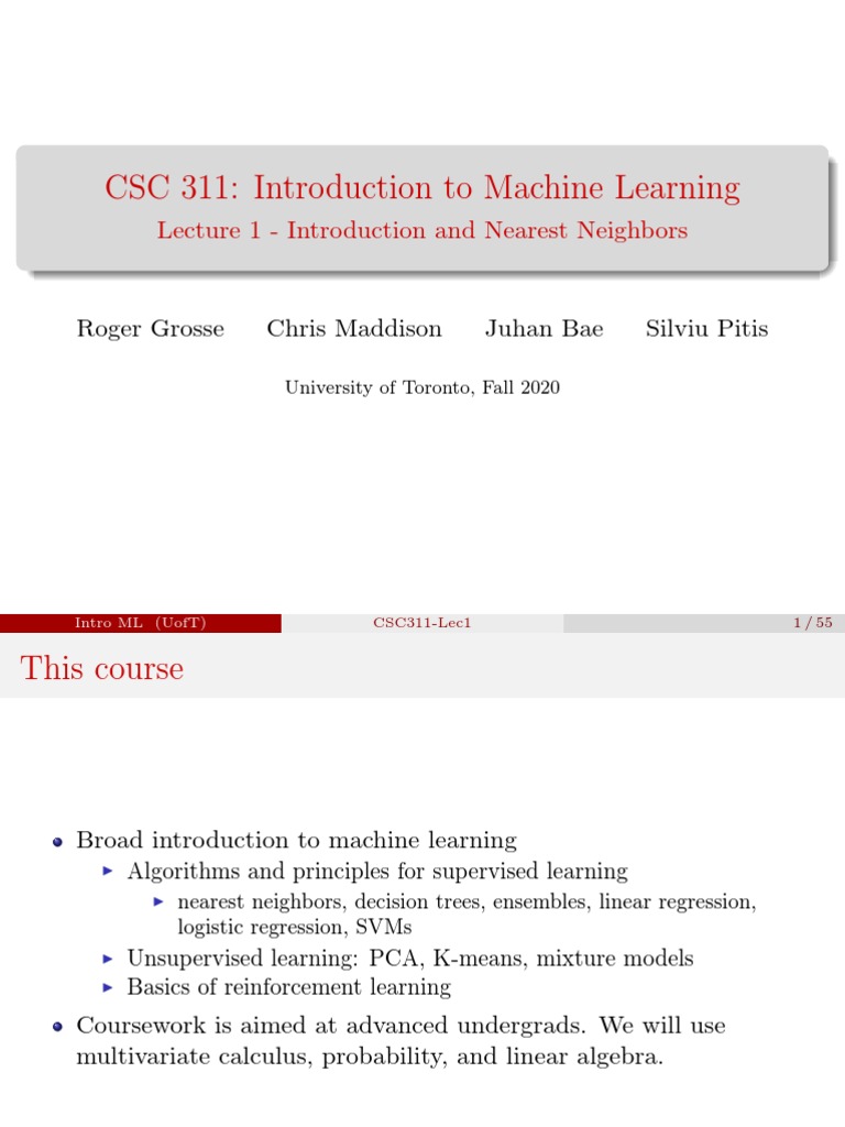 Class Note For Machine Learning at University | PDF | Machine Learning ...