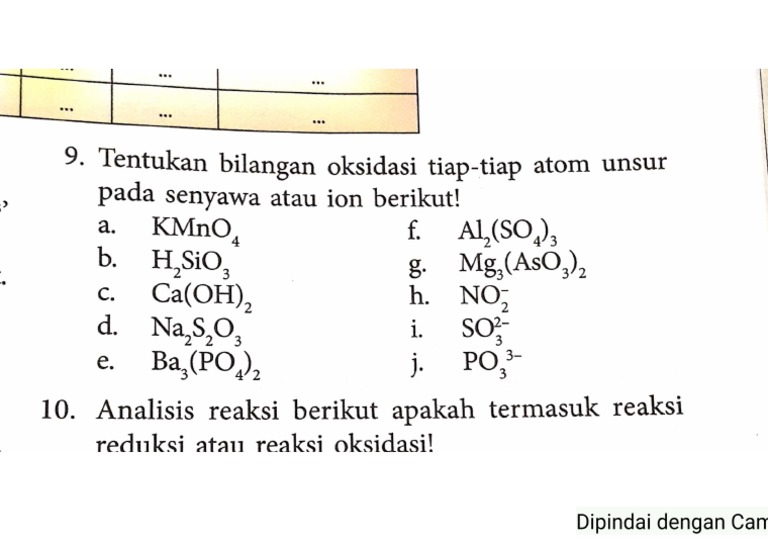 Soal Penentuan Biloks | PDF