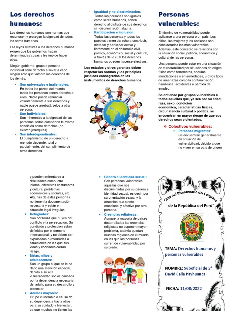 TRIPTICO | PDF | Derechos humanos | Derechos