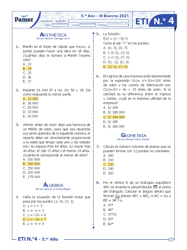 ETI N°4 - 5° AÑO 2021 | PDF | revolución Francesa | Triángulo