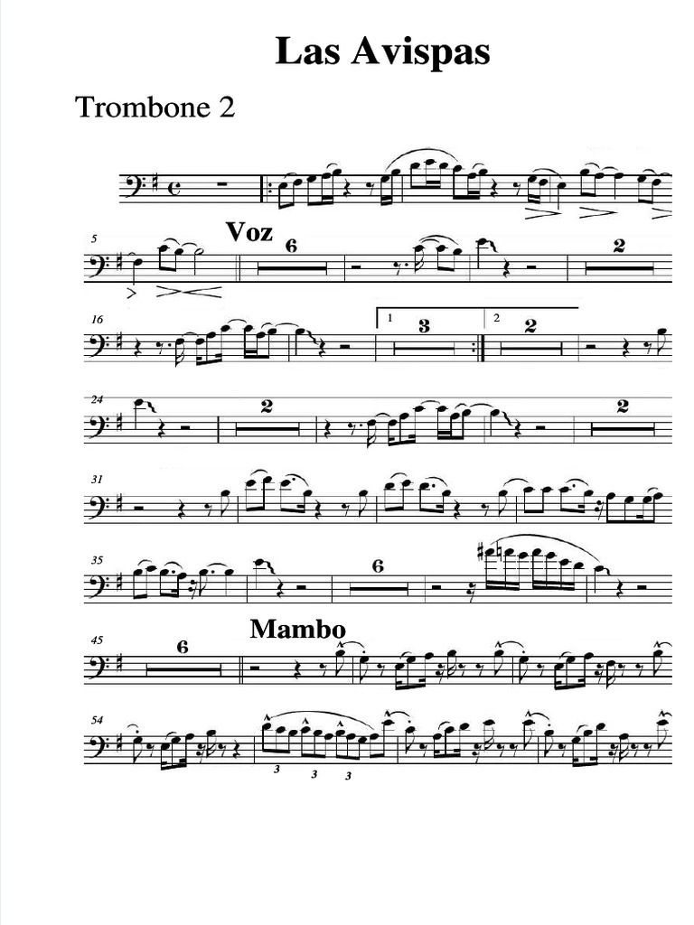 PDF Las Avispas Trombone 2 - Compress | PDF