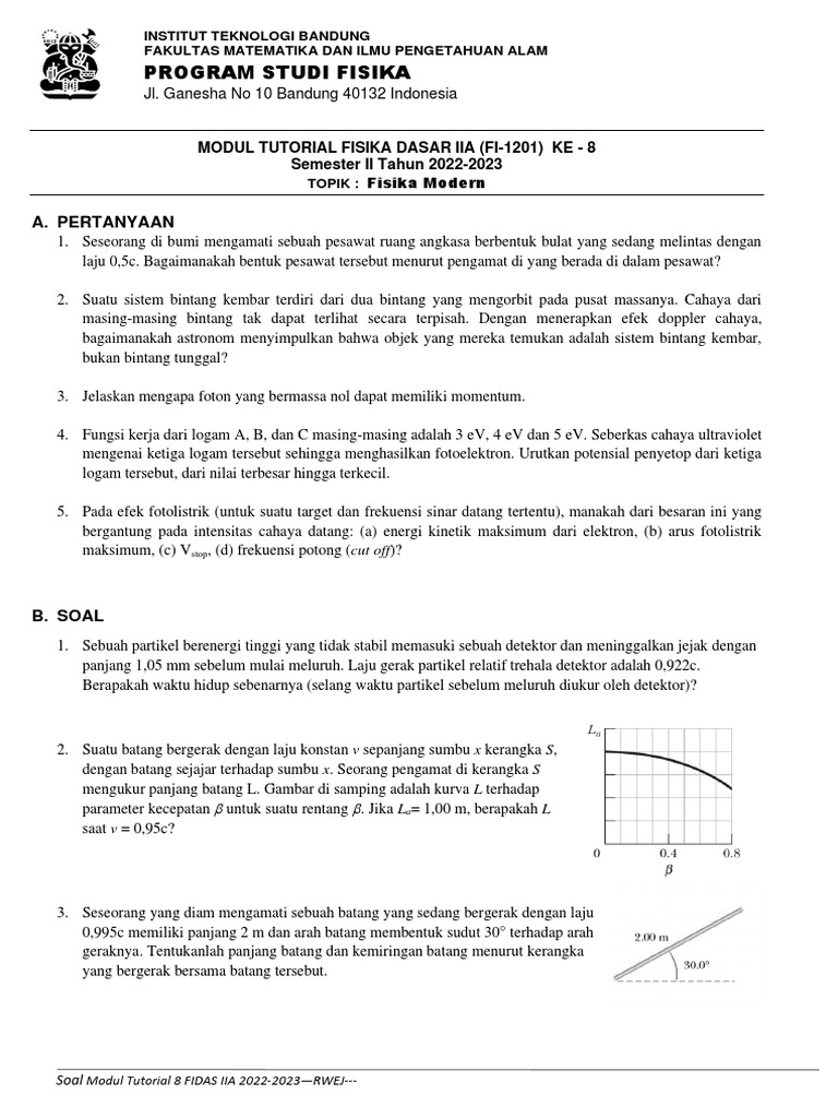 SOAL Modul 8 Fidas IIA - 2022-2023 | PDF | Sains & Matematika