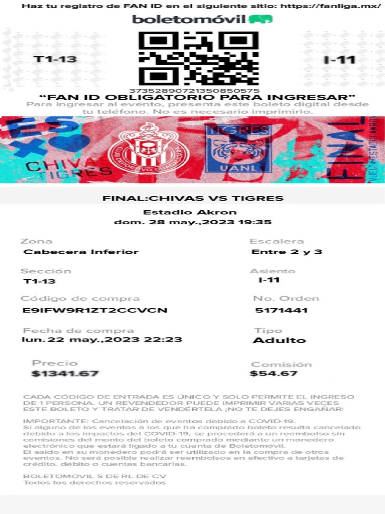 BOLETOMOVIL T1-13 I11 CabeceraInferl | PDF