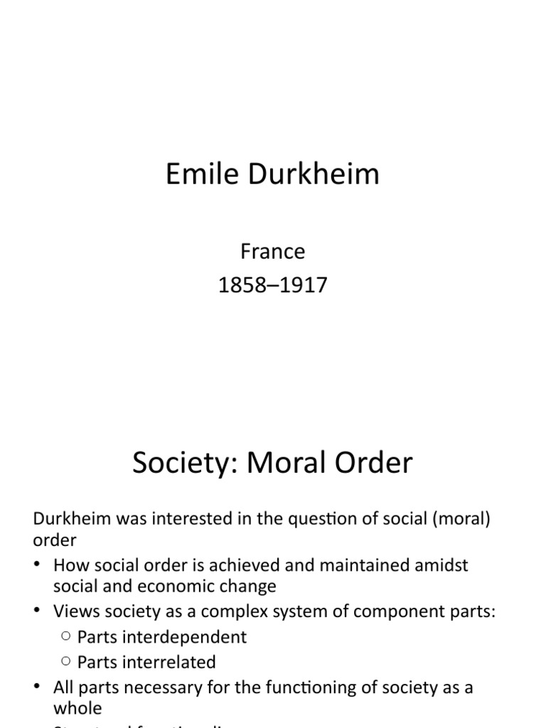 Emile Durkheim | PDF | Émile Durkheim | Sociology