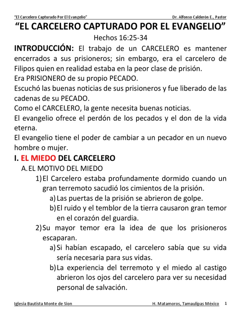 El Carcelero Capturado Por El Evangelio | PDF | Jesús | Pablo el apóstol