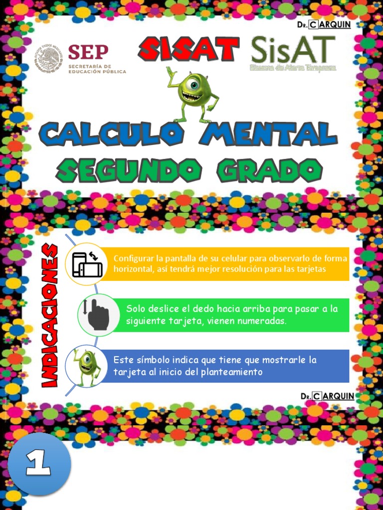 Sisat Calculo Mental Segundo Grado Fichas | PDF