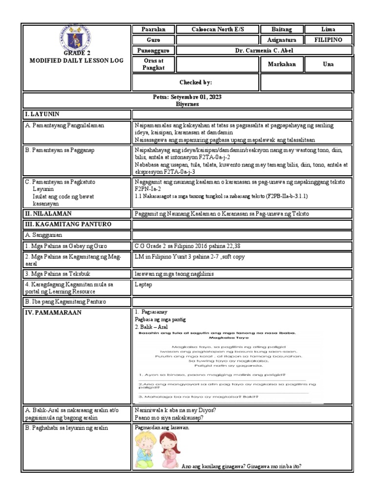 Filipino Q1 W1 D1 | PDF