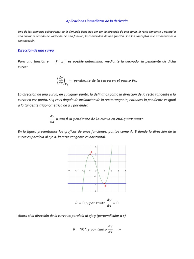 Clase 17. Aplicaciones de La Derivada | PDF | Pendiente | Curva