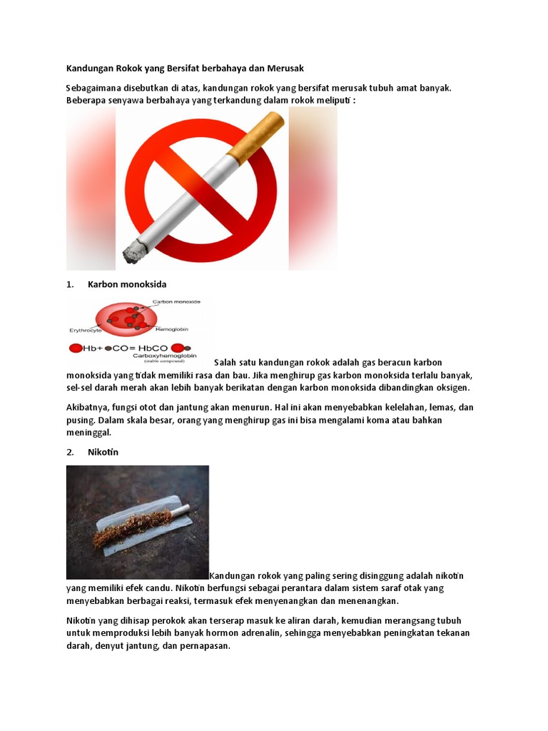 Kandungan Rokok | PDF