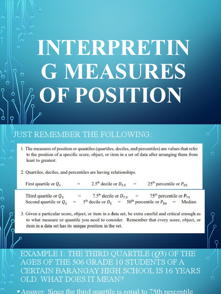Interpreting Measures of Position | PDF