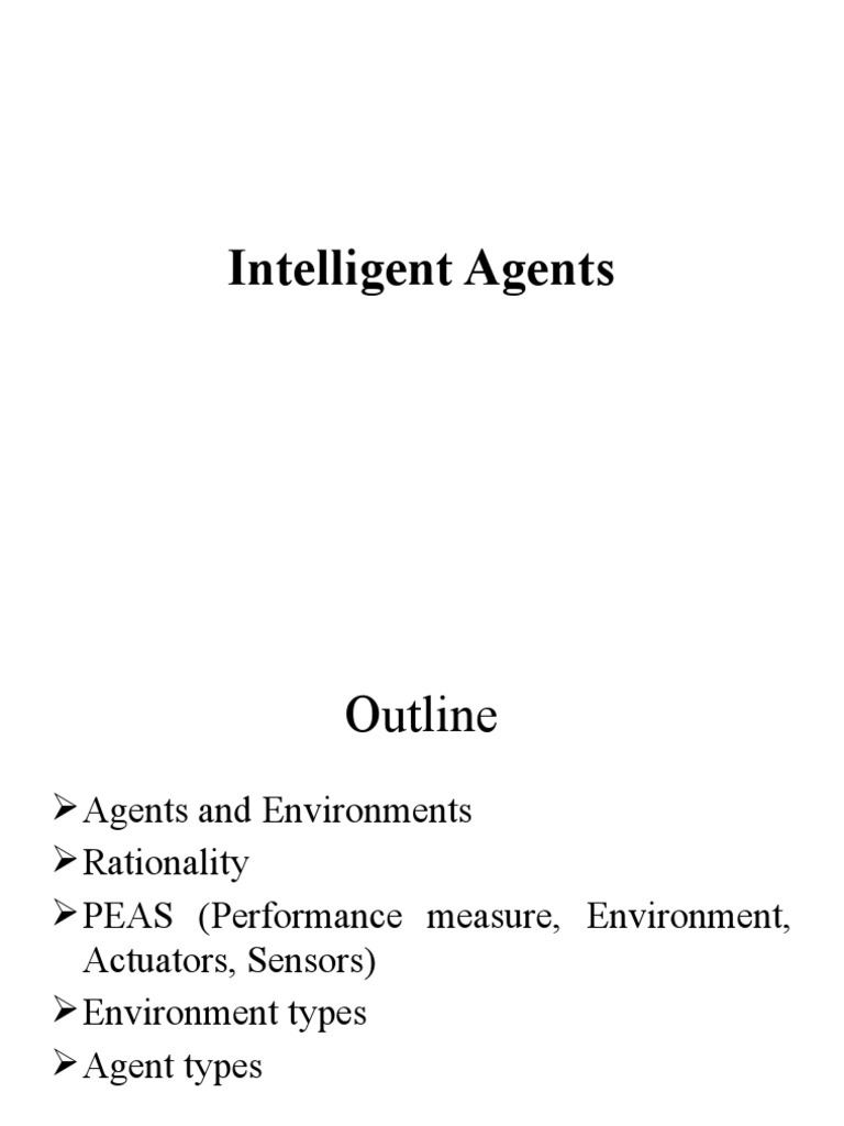 Intelligent Agents | PDF | Artificial Intelligence | Intelligence (AI ...