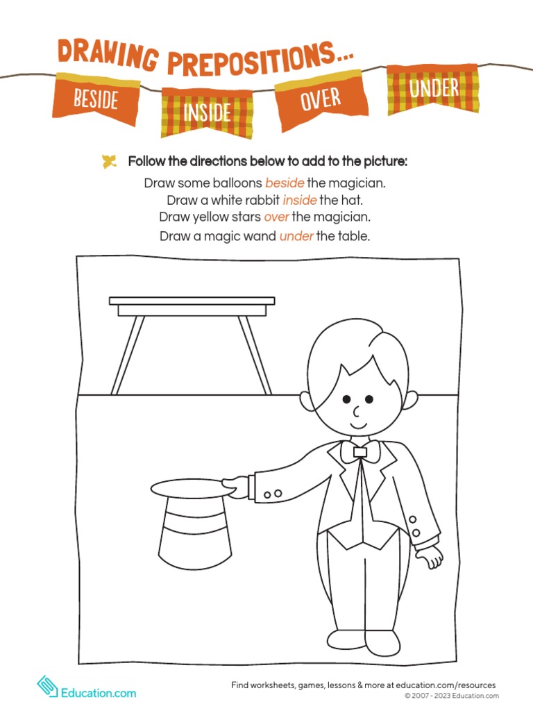 Drawing Prepositions | PDF