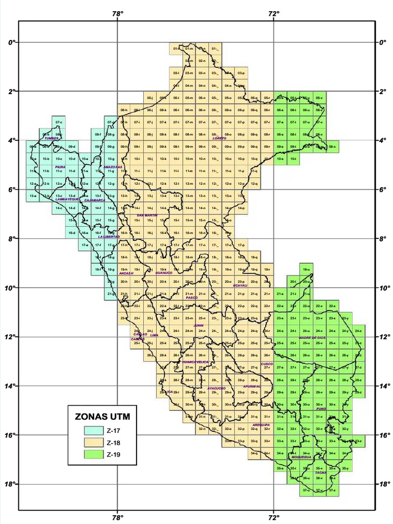 Zonas UTM de Perú | PDF