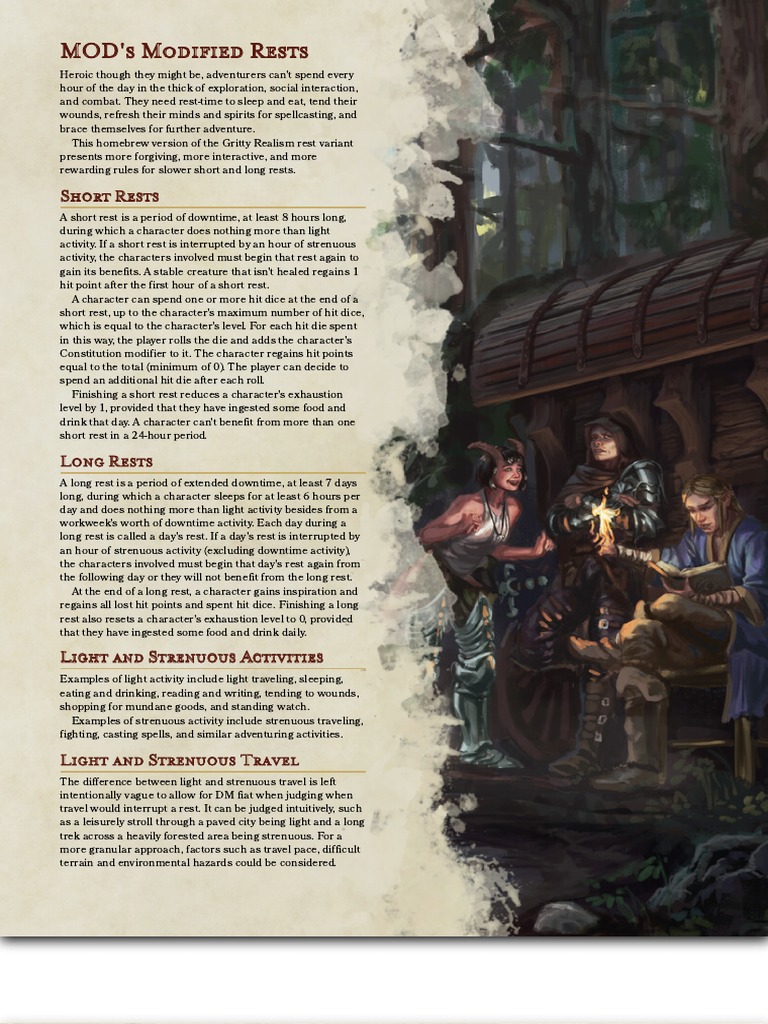 Descansos DND Rules | PDF