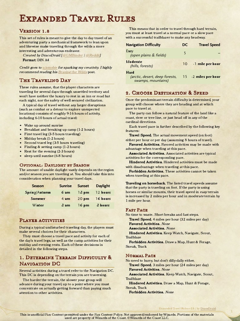 Viagens DND Rules | PDF | Cartography | Navigation