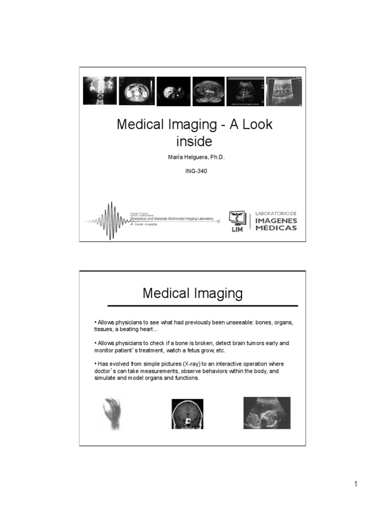 Lecture 1 (1) Introduction to Medical Imaging | PDF | X Ray | Medical ...
